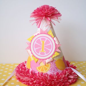 Pink Lemonade Party Hat First Birthday Birthday Party Hat Pink Lemonade ...