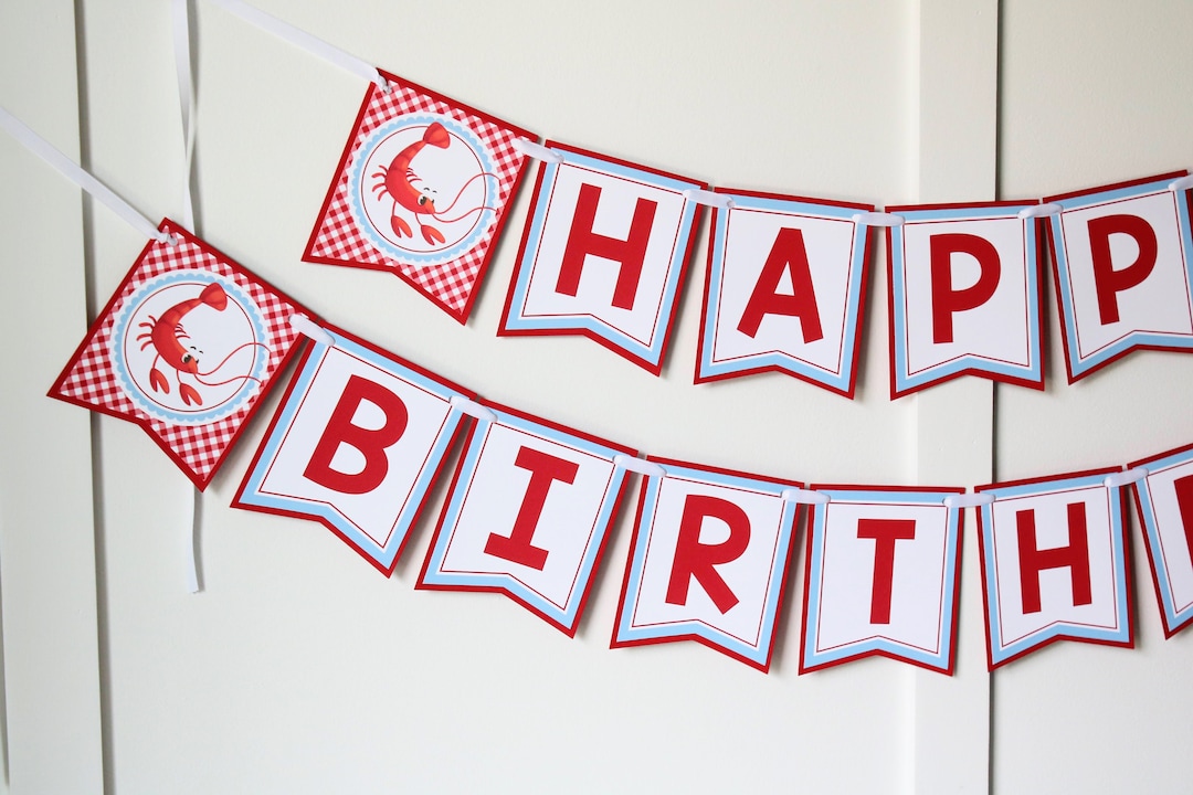 Crawfish Boil Birthday Banner, Crawfish First Birthday Decorations ...