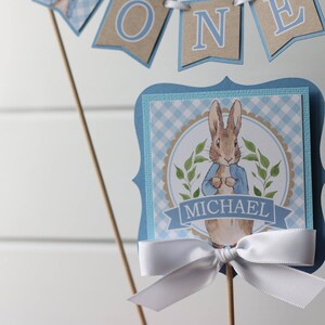 Peter Rabbit Cake Topper Set - Cake Bunting & Topper Set - Spring Bunny ...