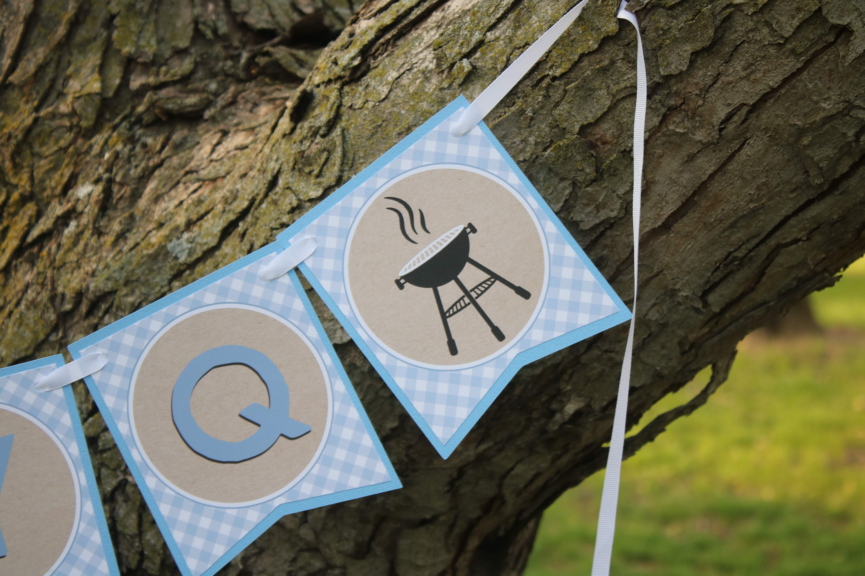 Baby-Q Baby Shower Banner Light Blue BBQ Baby Shower Coed | Etsy