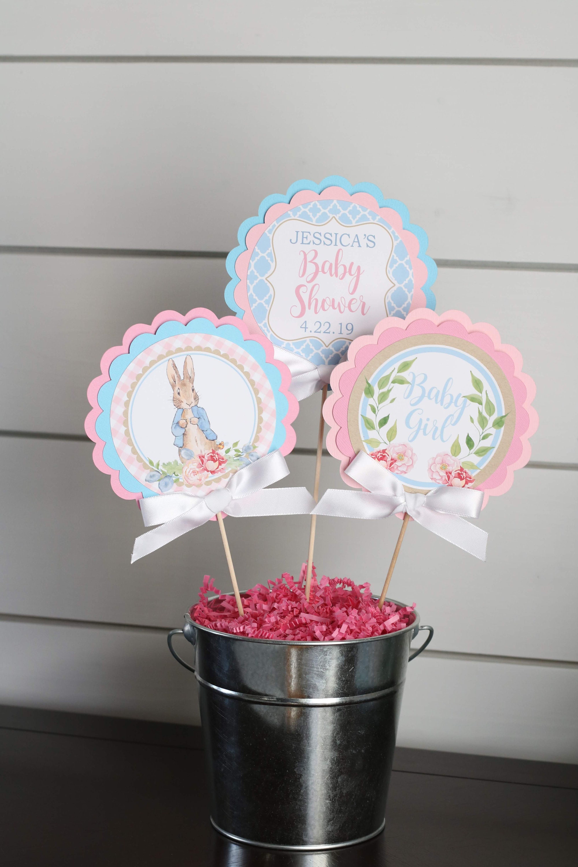 Peter Rabbit Baby Shower Girl Centerpiece Sticks Bunny Baby - Etsy