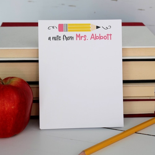 Teacher Sticky Note Holder Personalized Teacher Gift Teacher - Etsy
