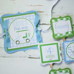 Golf First Birthday Photo Banner, First Birthday Partee 12 Month Photo ...