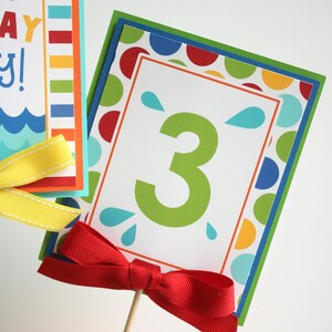 Beach Ball Pool Party Birthday Centerpiece Sticks, Beach Party Table ...