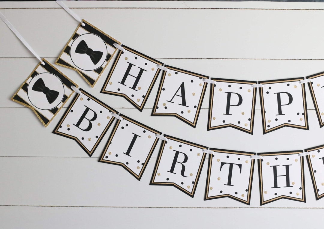 Mr. Onederful Birthday Banner, Little Man Birthday Decorations Fully ...