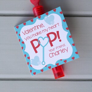 Bubble Valentine, Printable "you Make My Heart Pop!" Valentine ...