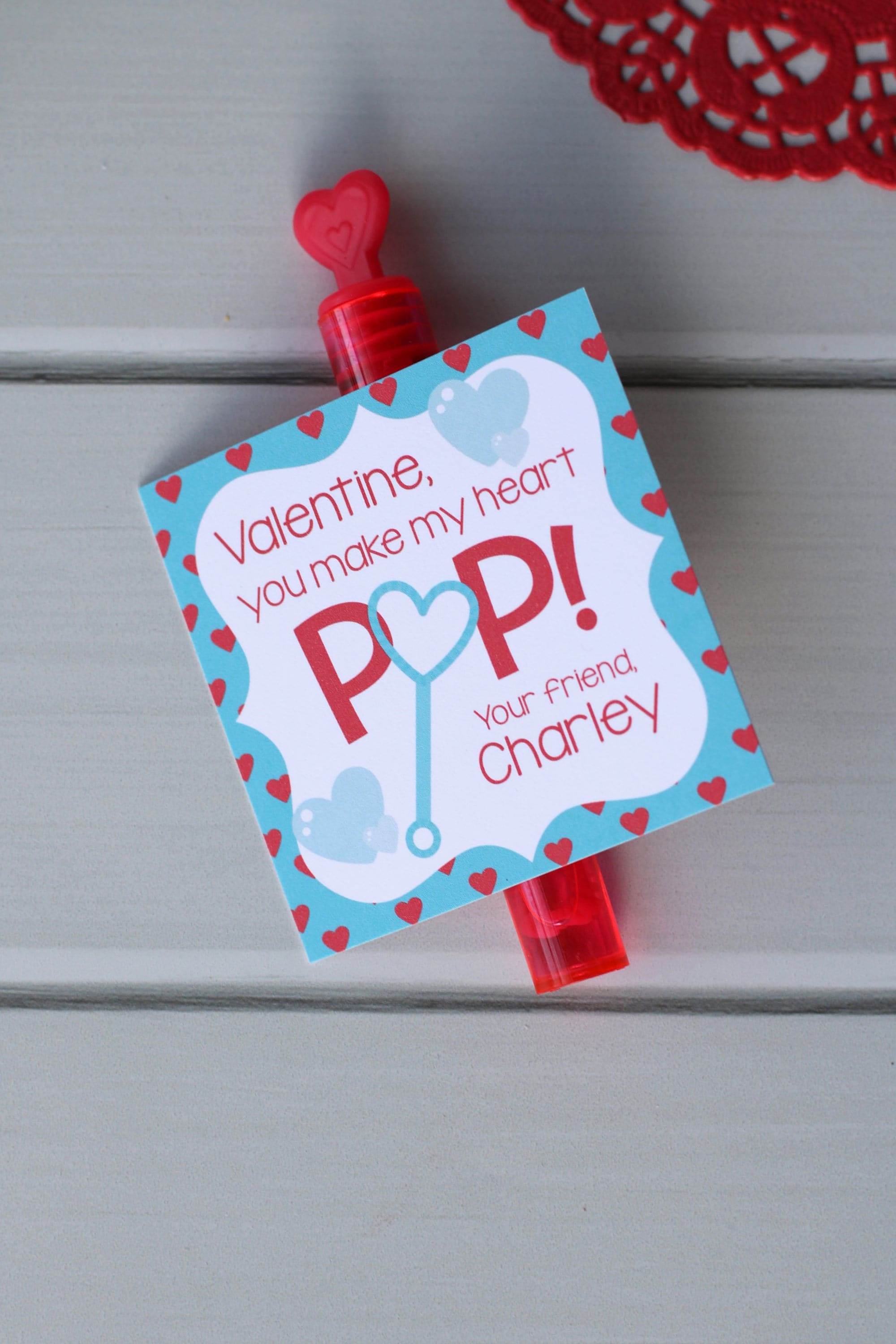 Bubble Valentine, Printable "you Make My Heart Pop!" Valentine ...