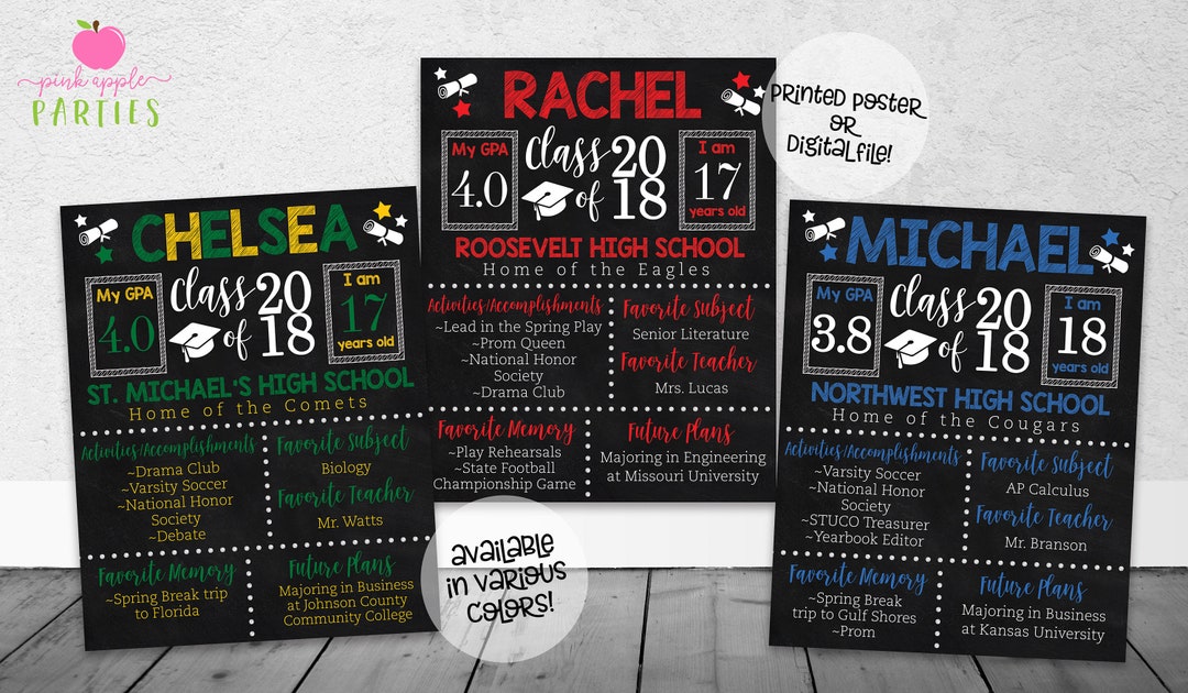 Póster de graduación, promoción de 2024, letrero de pizarra de ...