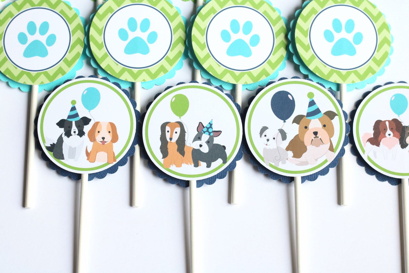 Puppy Dog Birthday Cupcake Toppers Puppy Dog Birthday Party - Etsy