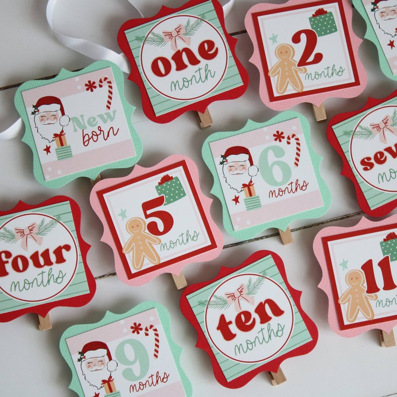 Christmas 12 Month Banner - Etsy