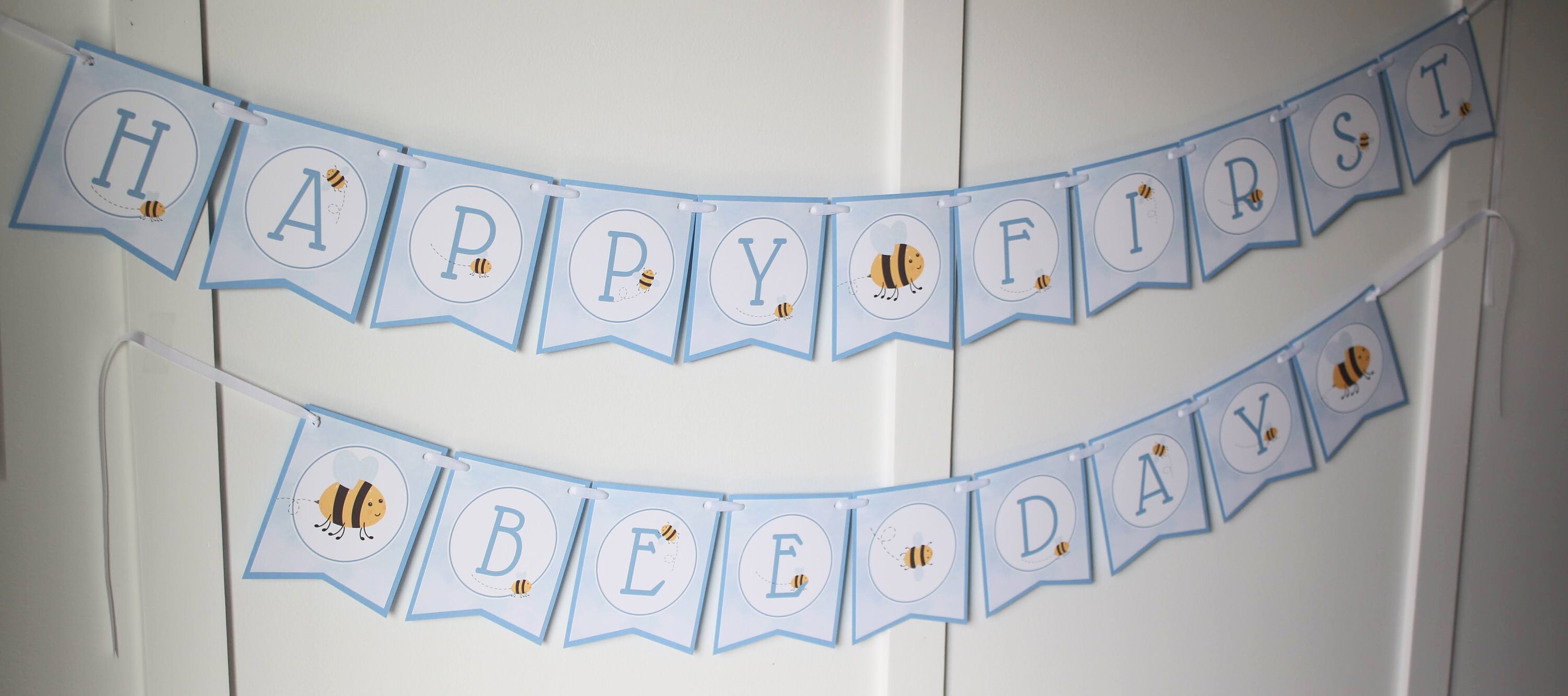 Bee Birthday Banner Happy Bee-day Birthday Party Banner - Etsy