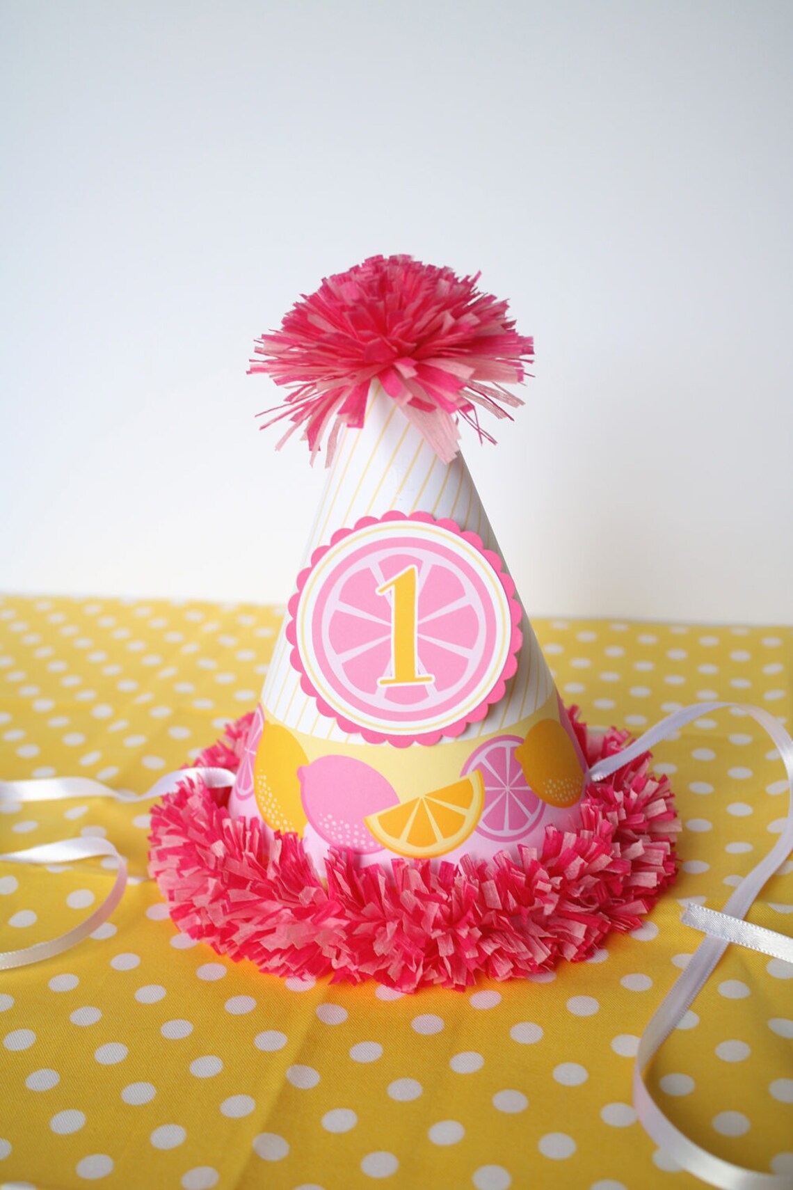 Pink Lemonade Party Hat First Birthday Birthday Party Hat - Etsy