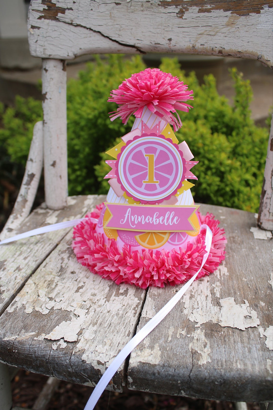 Pink Lemonade Party Hat First Birthday Birthday Party Hat | Etsy