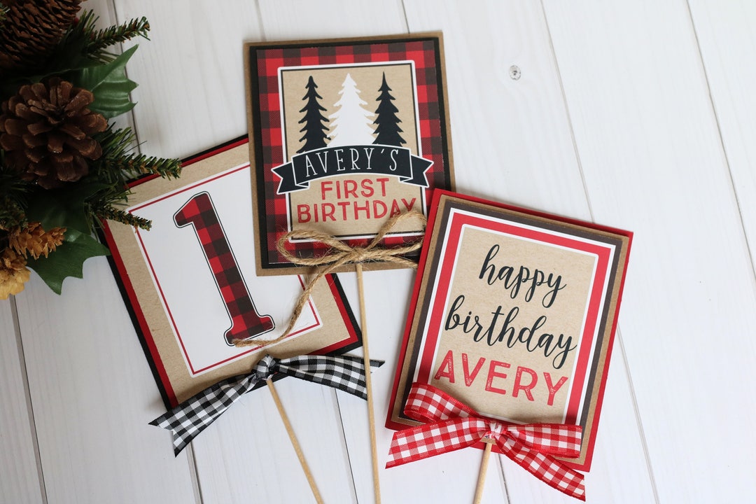Lumberjack Buffalo Plaid Centerpiece Sticks,lumberjack Table ...