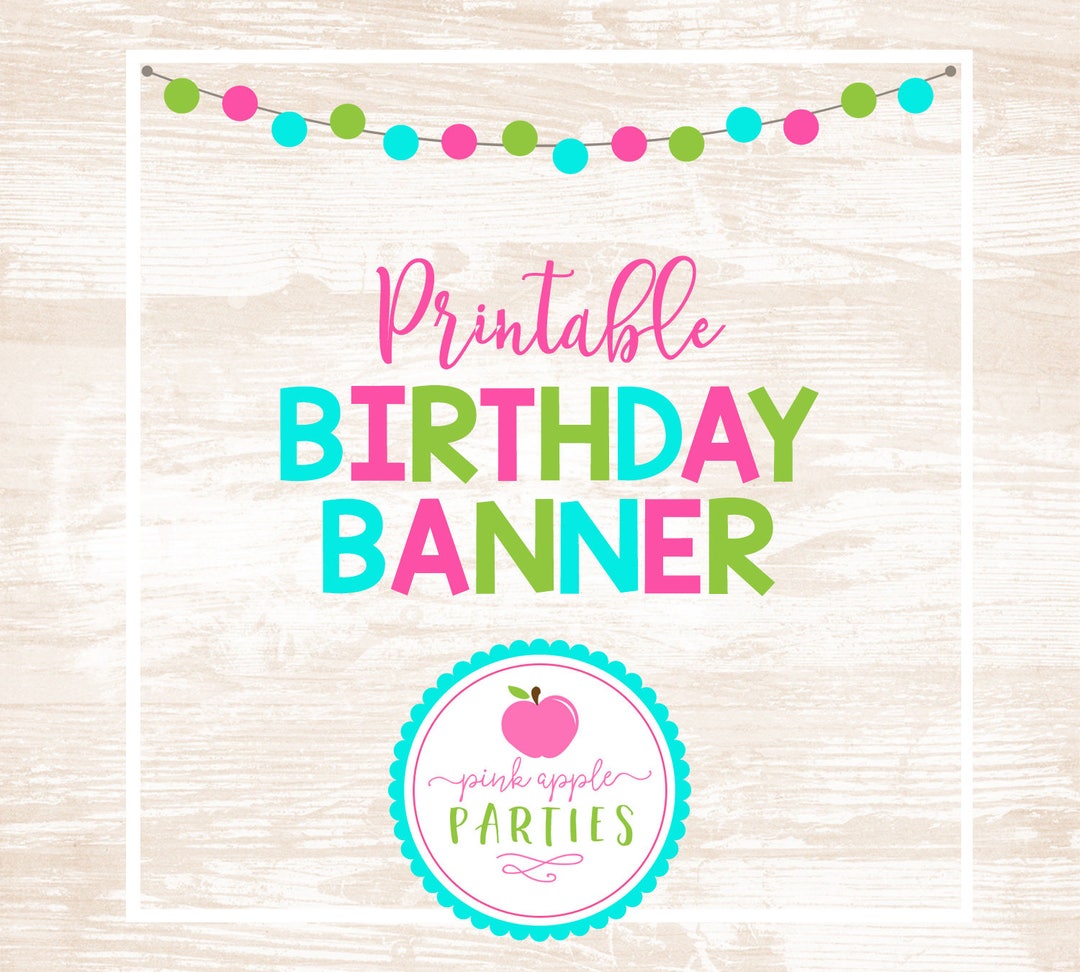 PRINTABLE - Birthday Banner - Etsy
