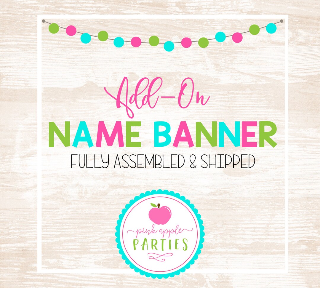 Add-on Name Banner - Etsy