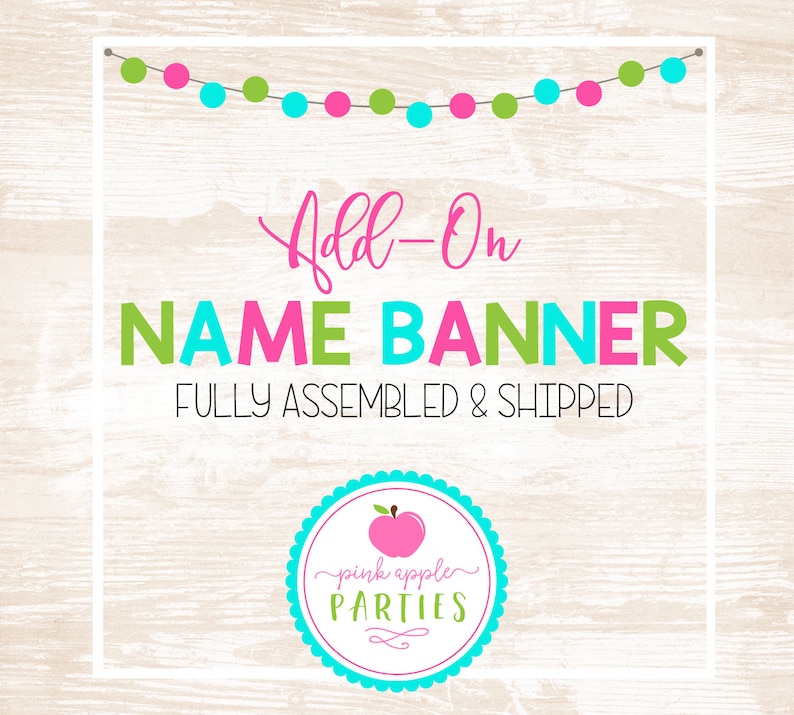 Add-on Name Banner - Etsy