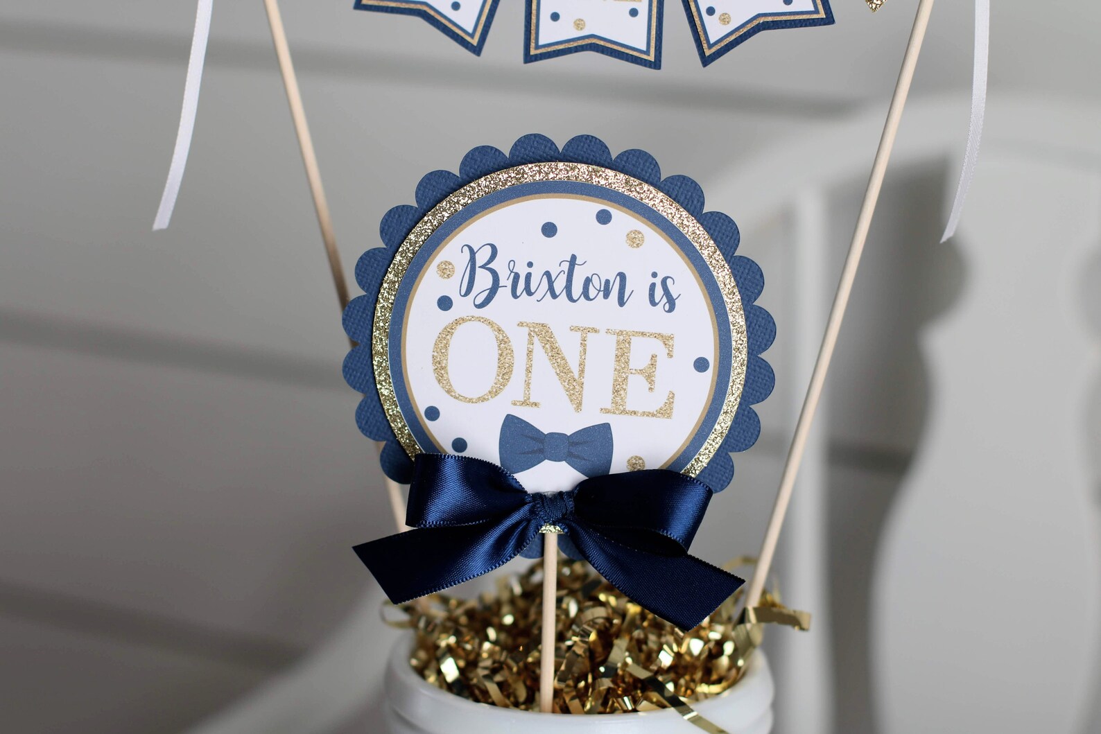 Mr. Onederful Cake Topper, Little Gentleman Cake Bunting & Topper Set ...