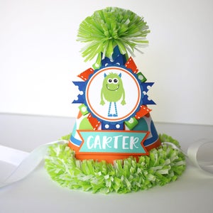 Monster Birthday Party Hat - Little Monster Birthday Hat - Boy Birthday ...