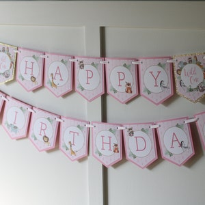 Tribal Jungle Animals Birthday Banner Boho Tribal Jungle Happy Birthday ...