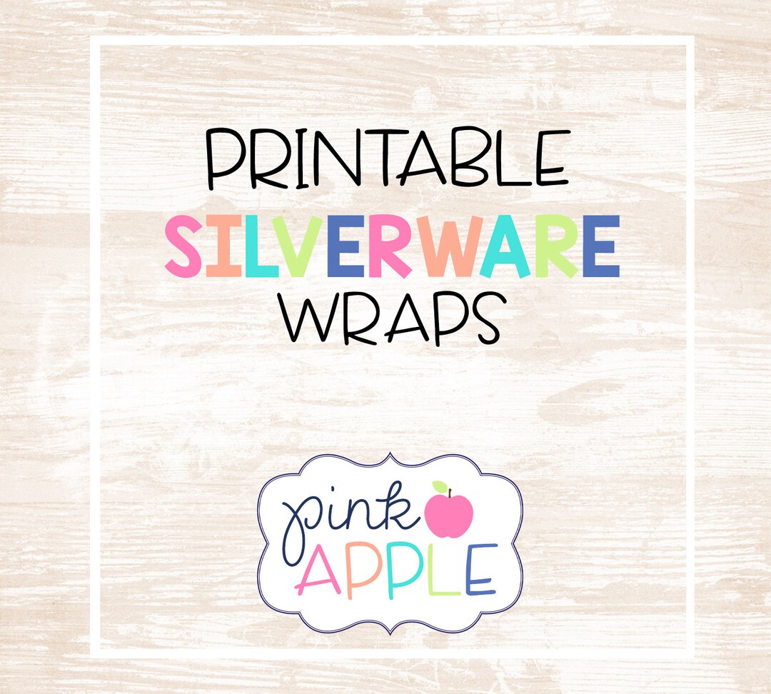 PRINTABLE - Silverware Wraps - Etsy