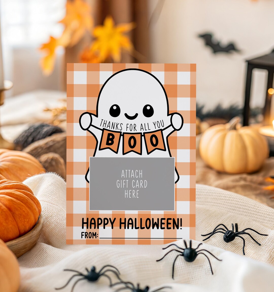Halloween Teacher Gift Card Holder, Halloween Teacher Gift, Halloween ...