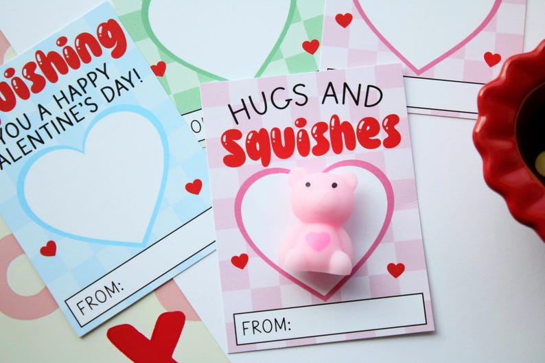 Squishy Valentine, Printable Valentine Cards, Mochi Class Valentines ...