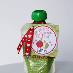 Applesauce Valentine, Printable Main Squeeze Valentine, Personalized ...