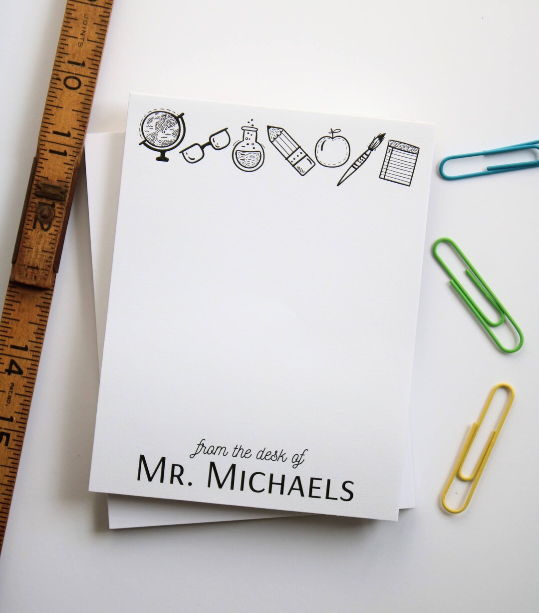 Teacher Appreciation Gift - Personalized Teacher Notepad - Male Teacher ...