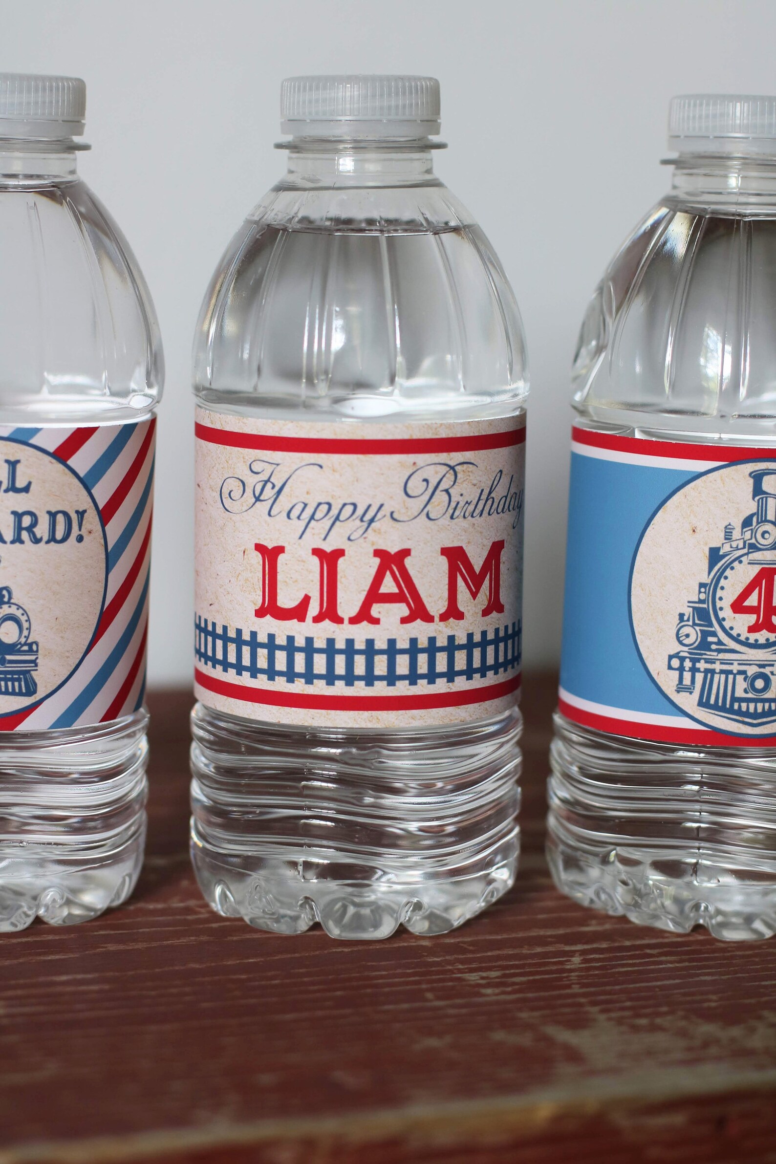 Vintage Train Water Bottle Labels Train Birthday Decorations | Etsy