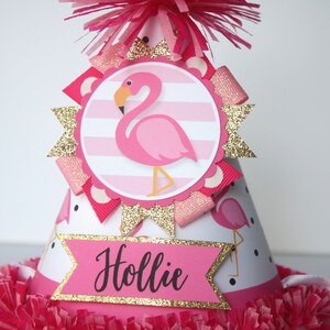 Flamingo First Birthday Party Hat - Flamingo Summer Birthday - Girl ...
