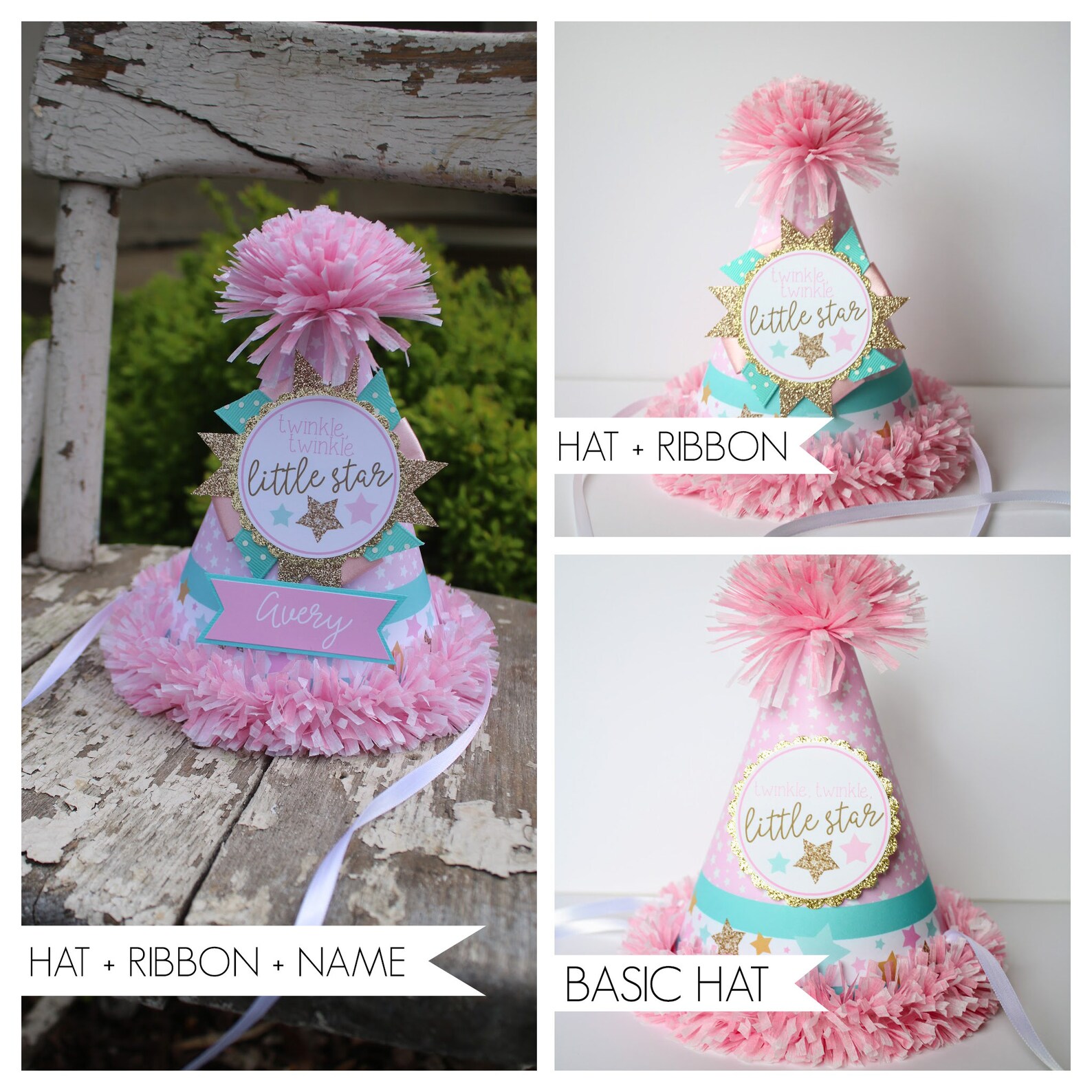 Pink Peter Rabbit Birthday Hat - Girl First Birthday Party Hat - Spring ...