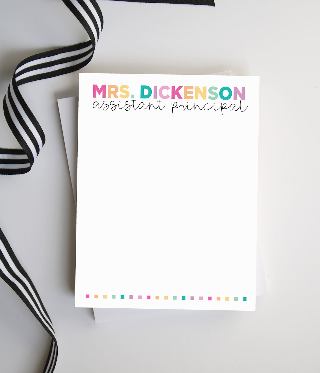 Gifts for Teachers, School Staff Notepad, Personalized Teacher Notepad ...
