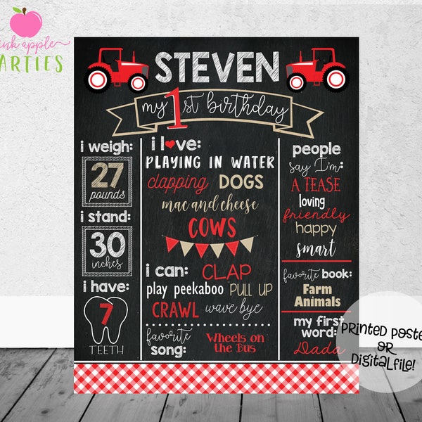 Tractor Chalkboard - Etsy