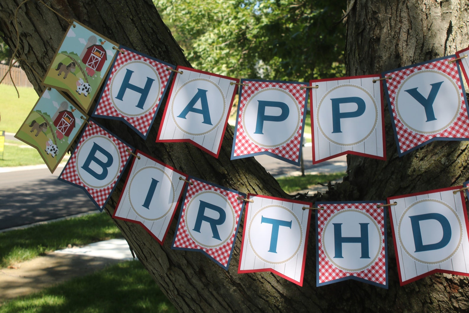 Farm Birthday Banner Farm Happy Birthday Banner Barnyard | Etsy