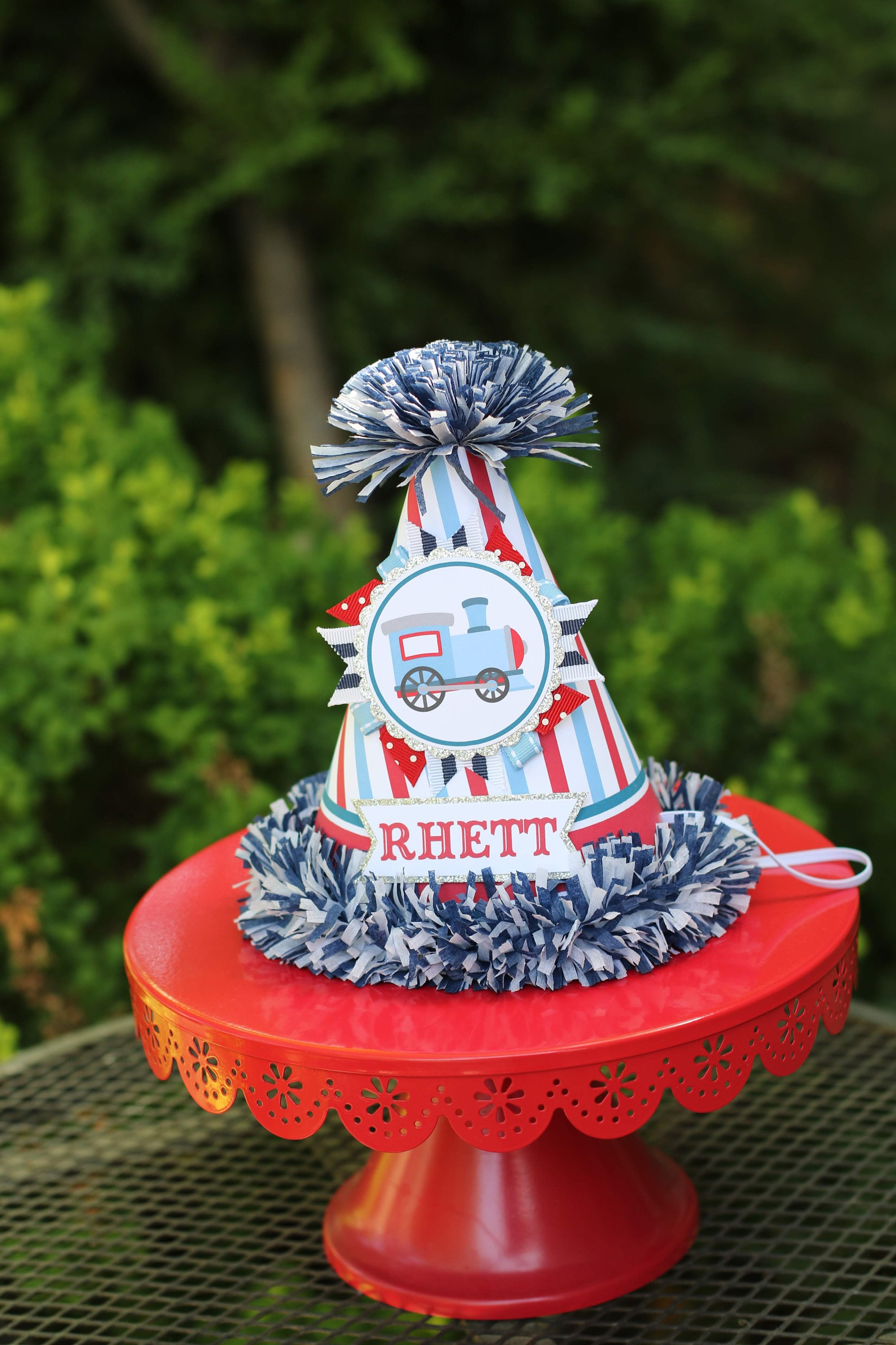 Toy Train Birthday Party Hat Train Second Birthday Boy - Etsy