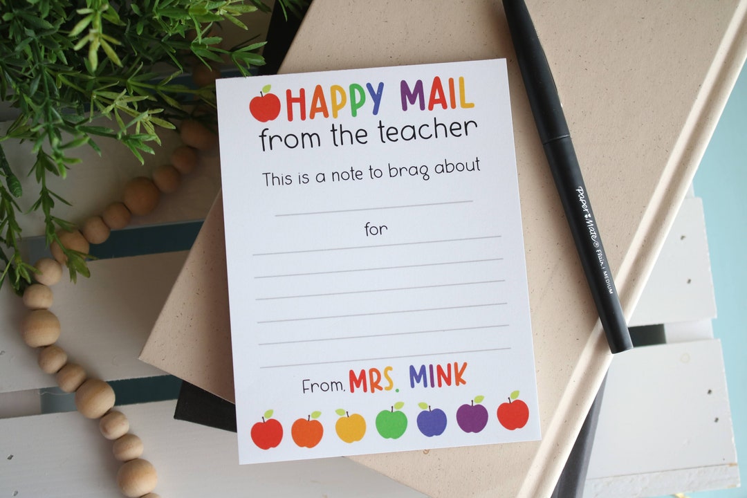 Teacher Notepad Gift, Teacher Appreciation, Happy Mail, Notes to Send ...