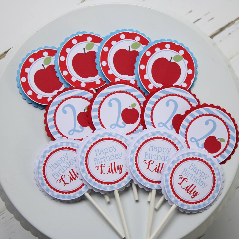 Apple Cupcake Topper - Etsy