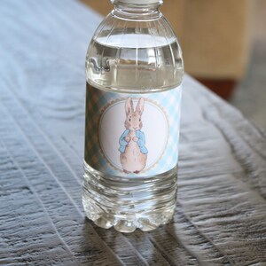 Peter Rabbit Water Bottle Labels, Bunny Birthday Decorations, Boy ...