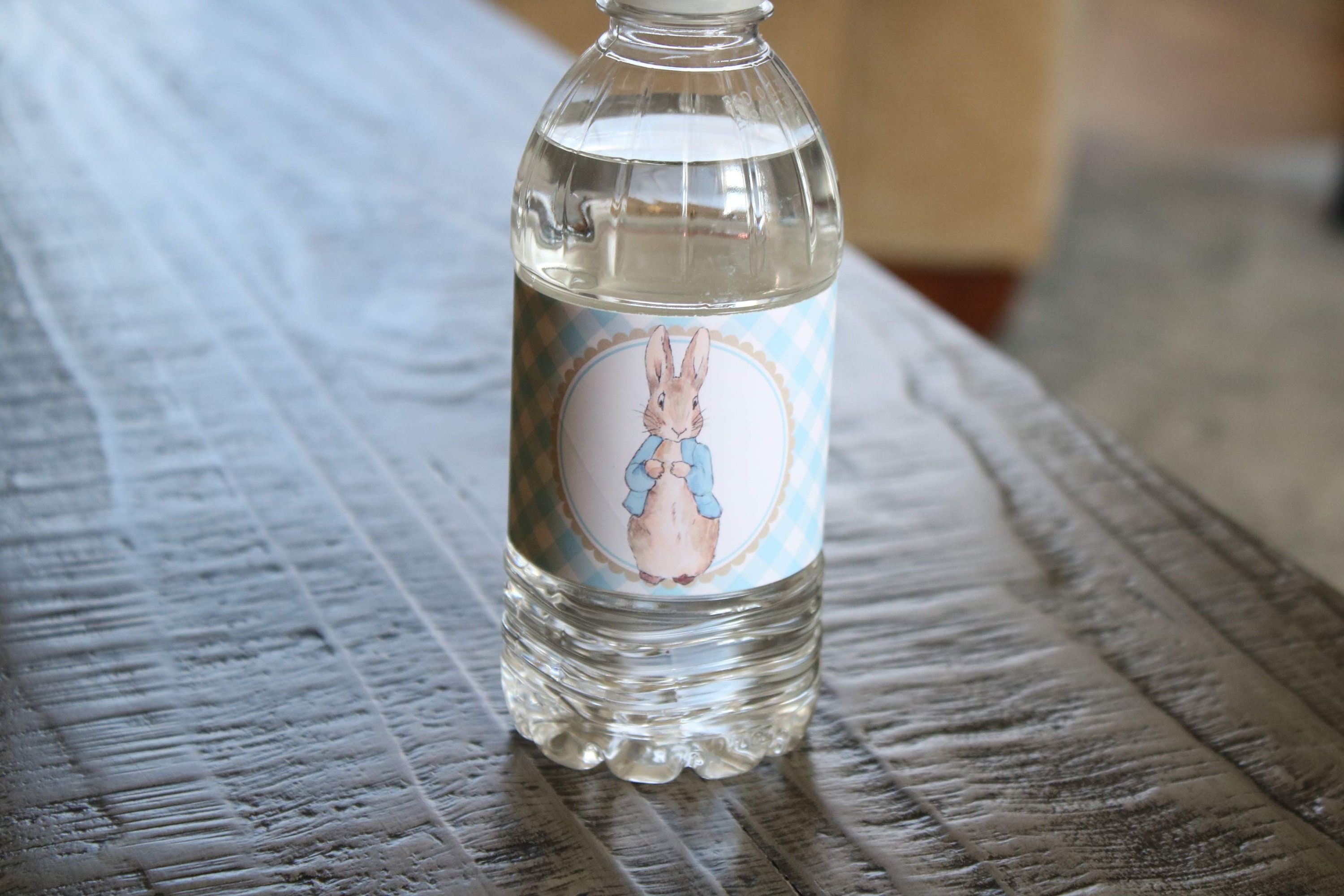 Peter Rabbit Water Bottle Labels, Bunny Birthday Decorations, Boy ...