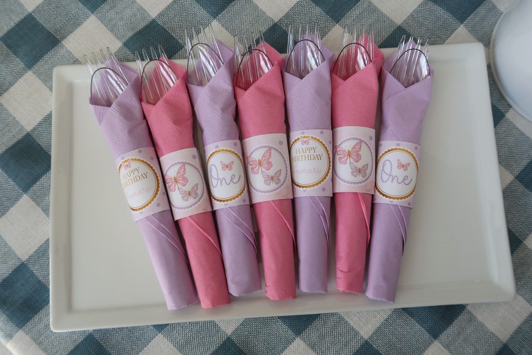 Butterfly Birthday Cutlery Sets, Butterfly First Birthday Silverware ...