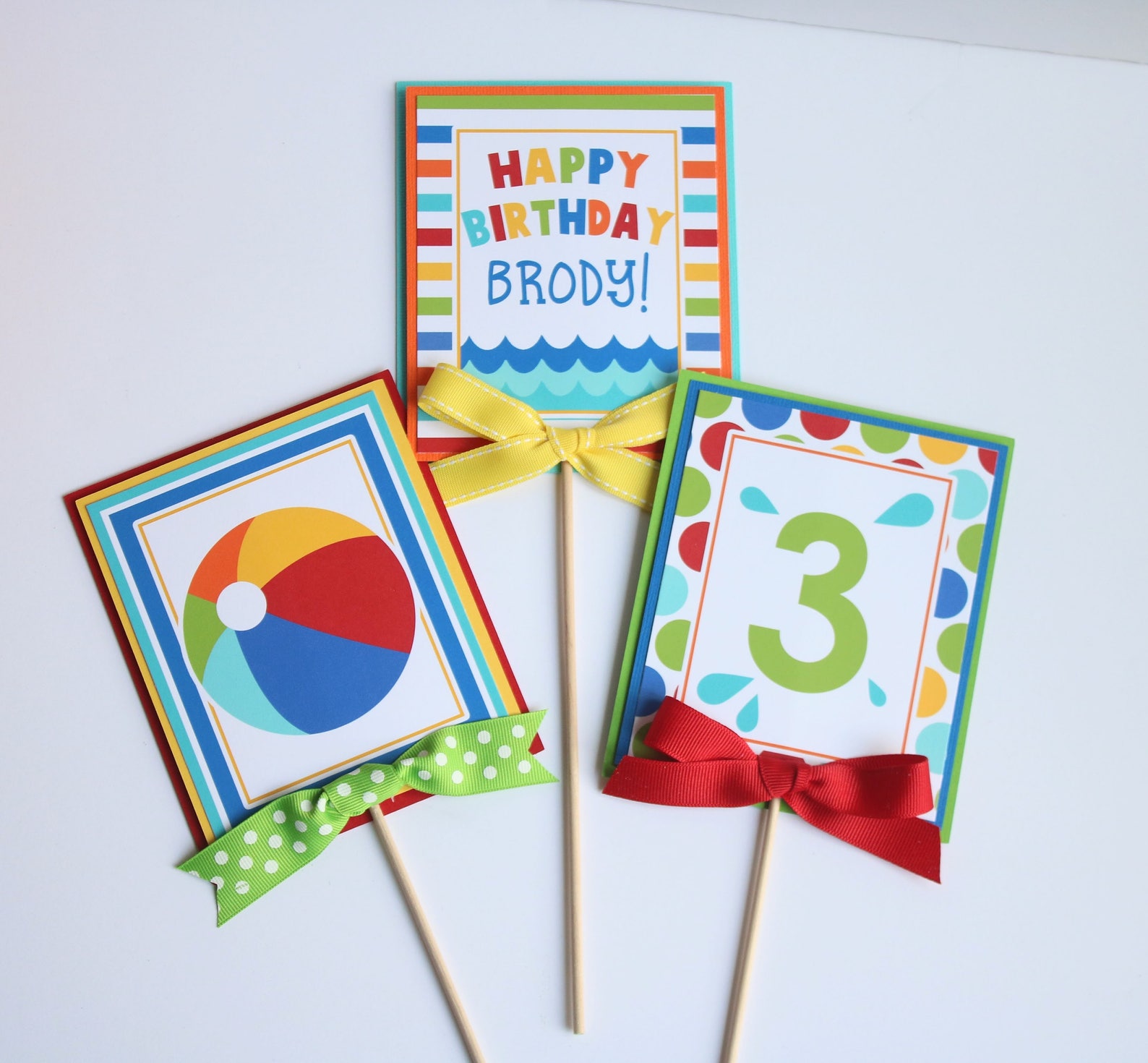 Beach Ball Pool Party Birthday Centerpiece Sticks Beach Party - Etsy