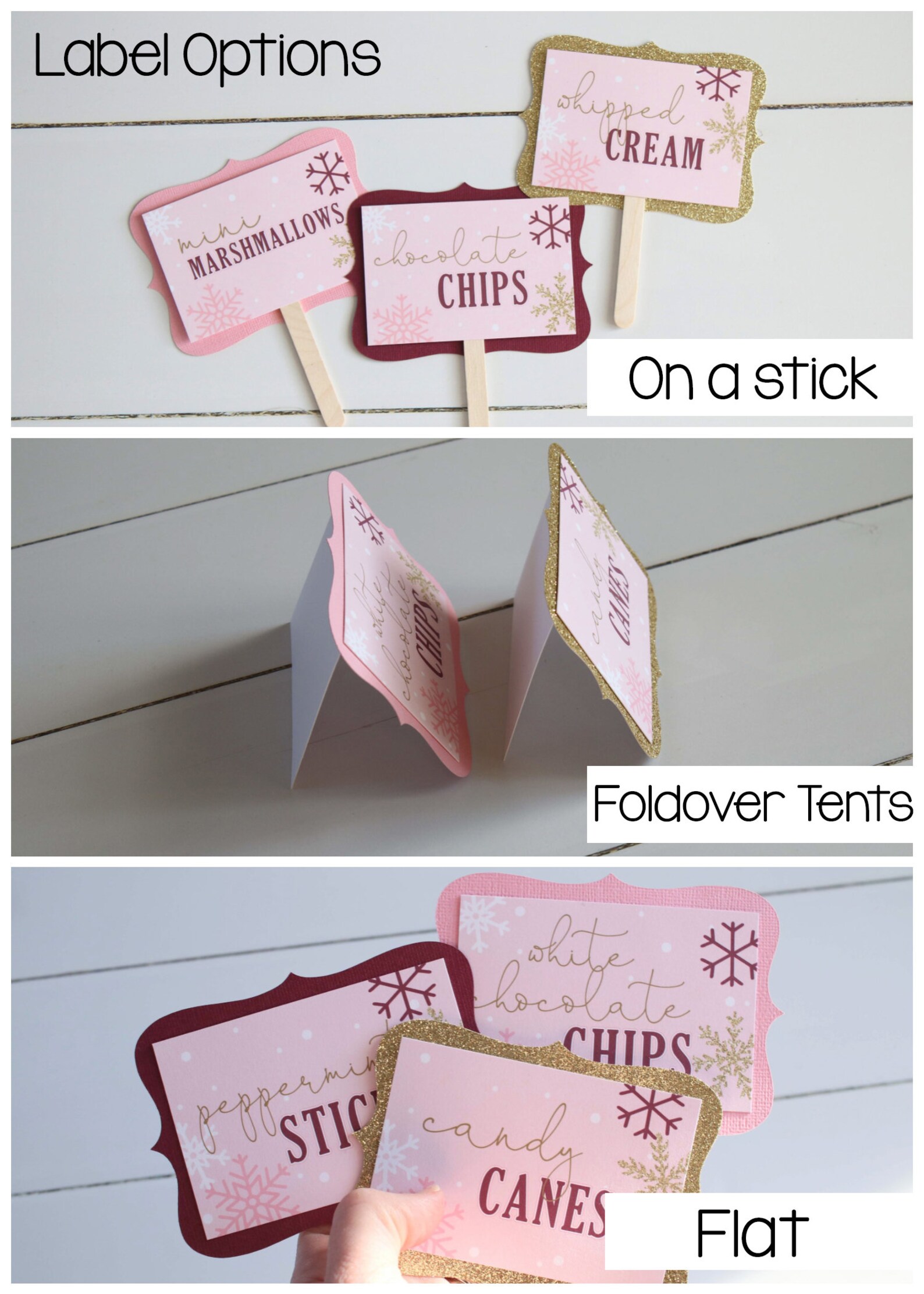 Hot Chocolate Bar Sign + Food Labels, Hot Cocoa Bar Set, Winter ...