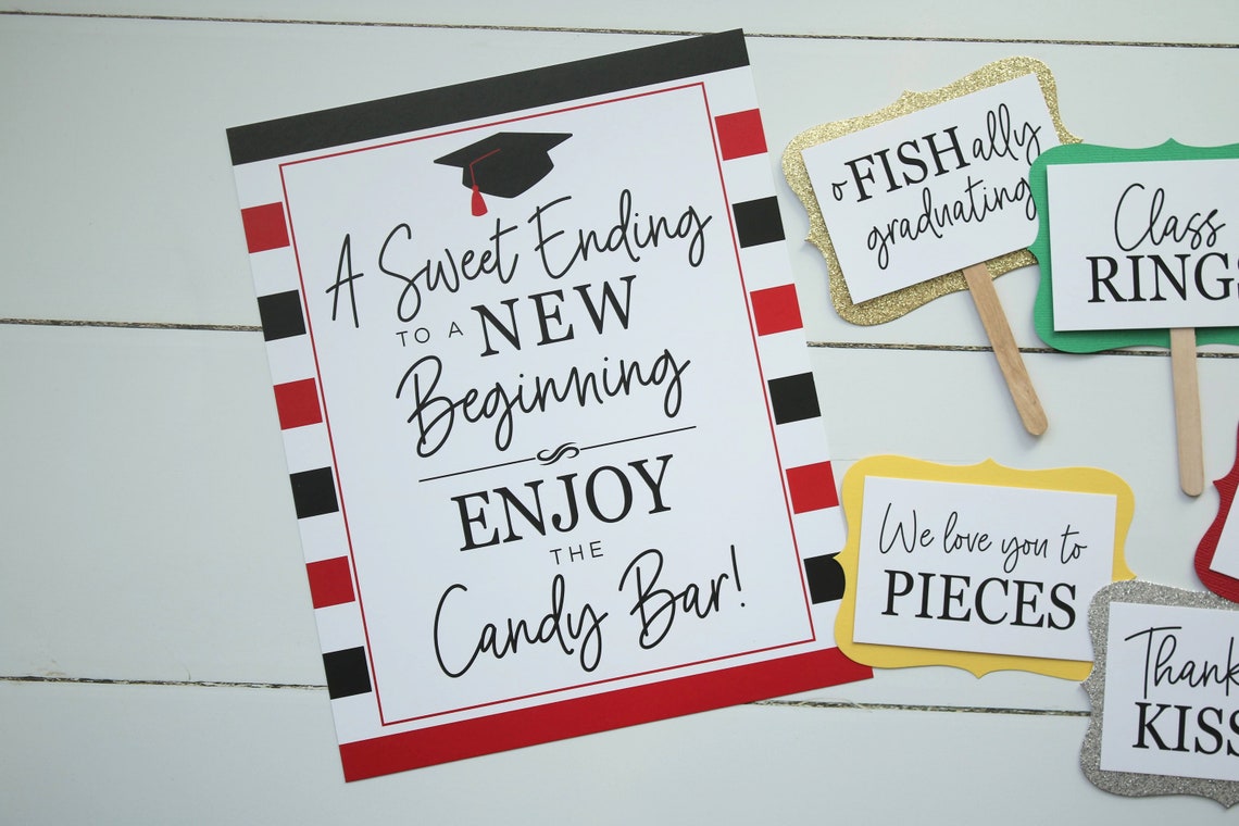 Graduation Candy Labels Graduation Party Decor Grad Candy | Etsy