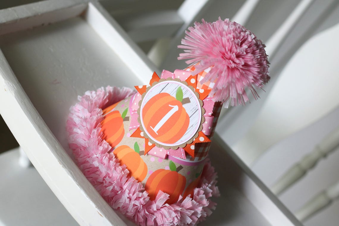 PUMPKIN GIRL Birthday Party Hat Pumpkin Patch Fall First | Etsy