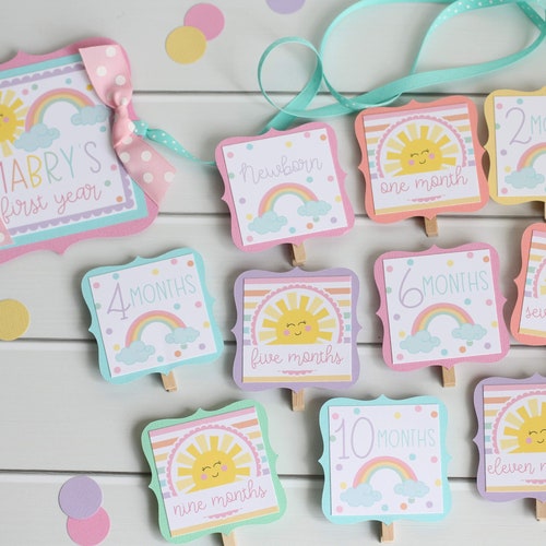 Editable Sunshine and Rainbow Birthday Invitation Pastel - Etsy