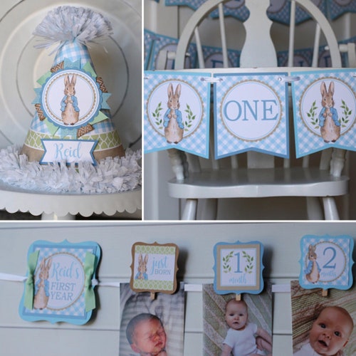 Peter Rabbit Birthday Party Bunting / happy | Etsy