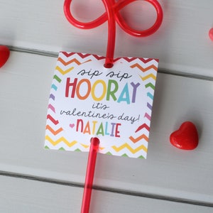 Crazy Straw Valentine, Printable Valentine, Non Candy Valentine ...