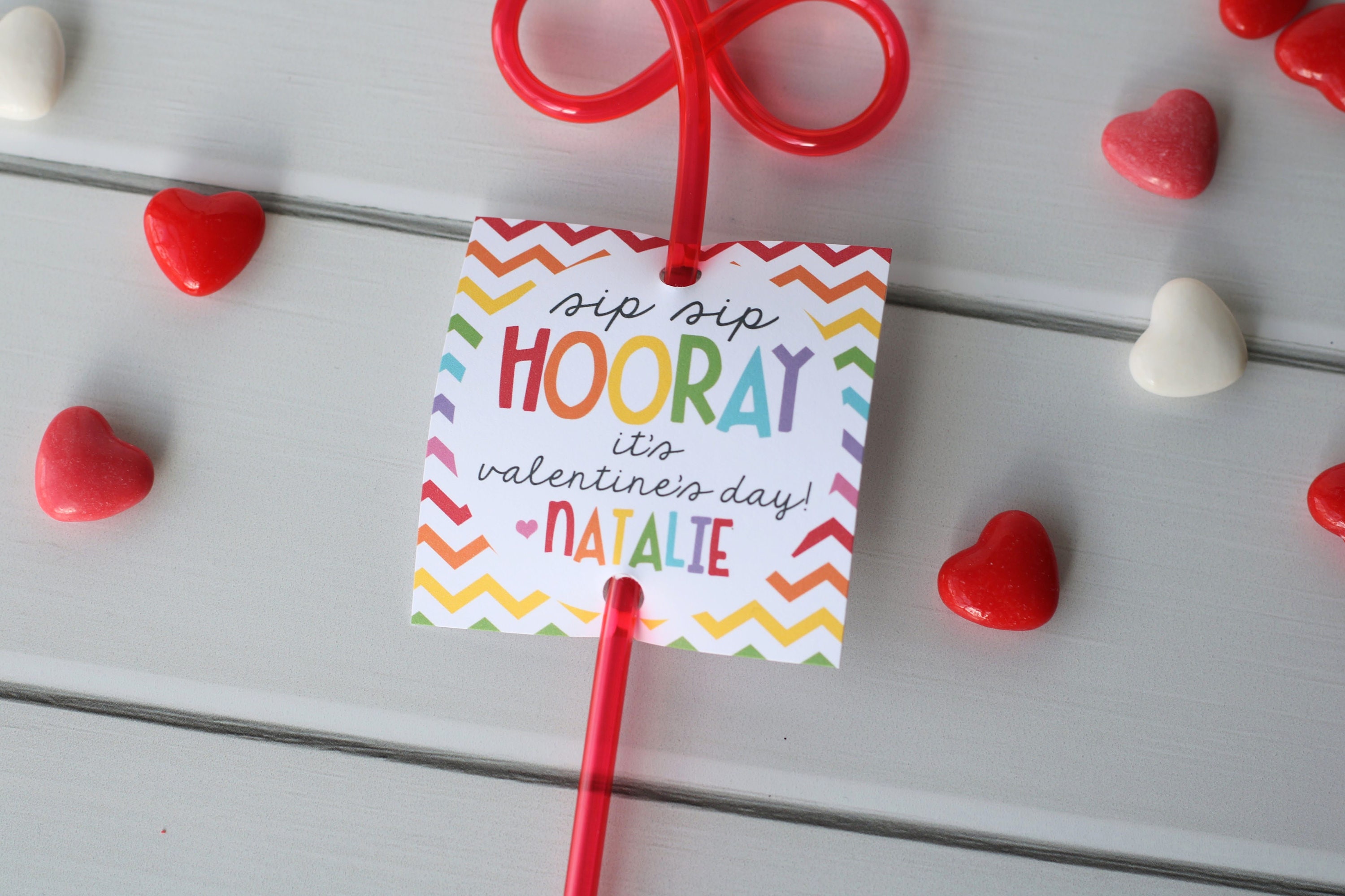 Crazy Straw Valentine Printable Valentine Non Candy | Etsy