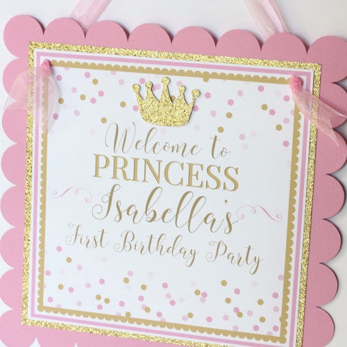 Little Princess Crown Treat Box Party Favors Pink and Gold | Etsy